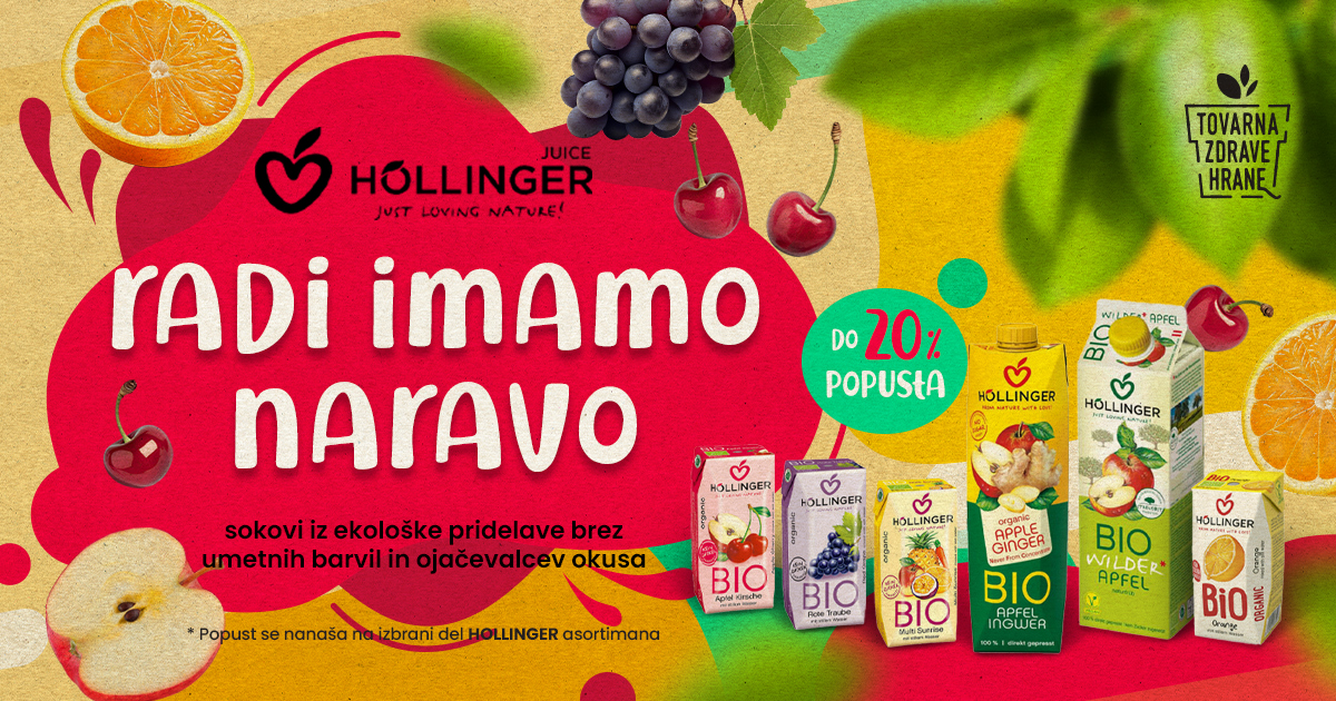 Osvježi Se Hollinger Organskim Sokovima! | Tvornica Zdrave Hrane