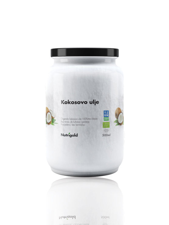 Kokosovo ulje bez mirisa - organsko 500ml staklenka Nutrigold