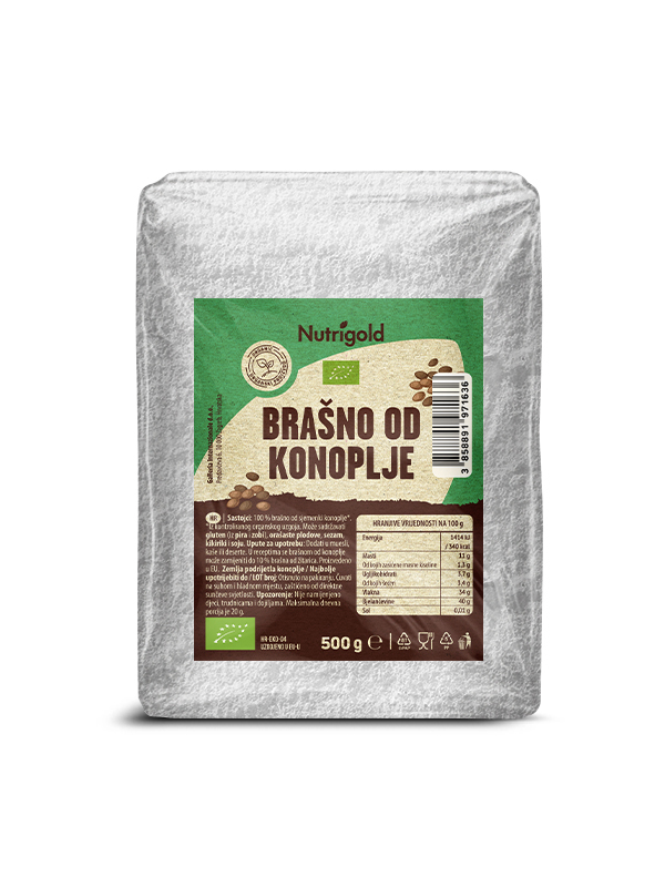Nutrigold Brašno Od Konoplje | 500g - Organsko | Tvornica Zdrave Hrane