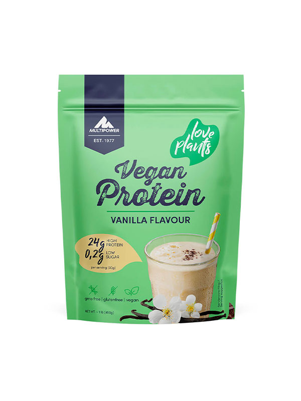 Multipower | Veganski protein Vanilija 450g | Tvornica Zdrave Hrane