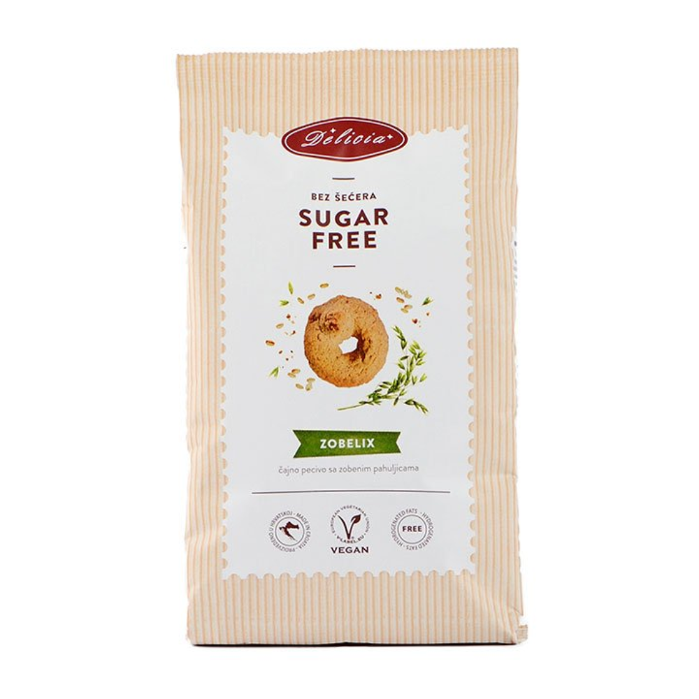 Zobelix Cookies With Oat Flakes - Sugar Free 200g Delicia