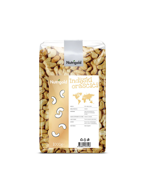 Indijski oraščić - Sirov 1000g Nutrigold SAMO 99,00kn